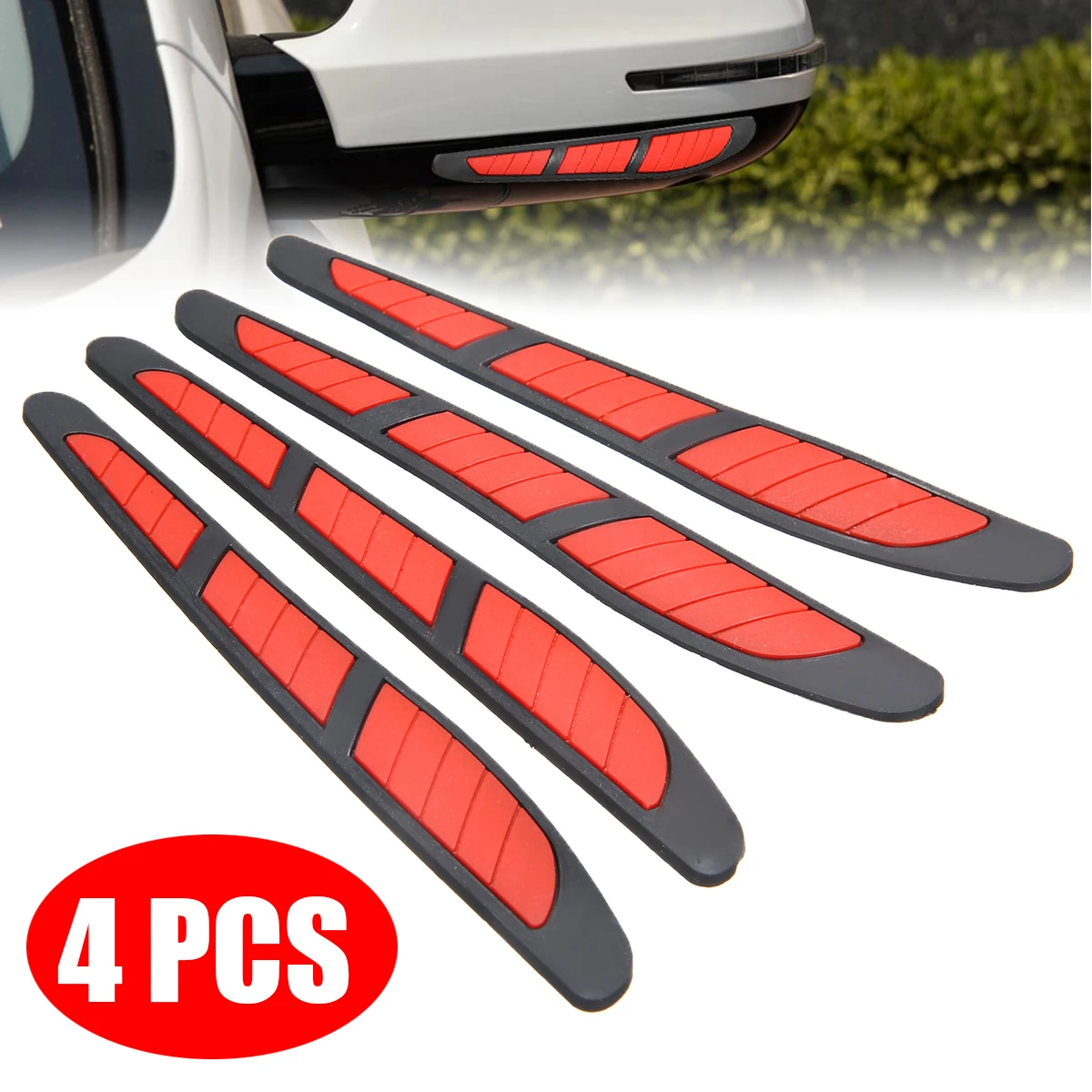 Mayitr-4pcs-Red-Car-Door-Edge-Guard-Strip-Scratch-Bumper-Rearview ...