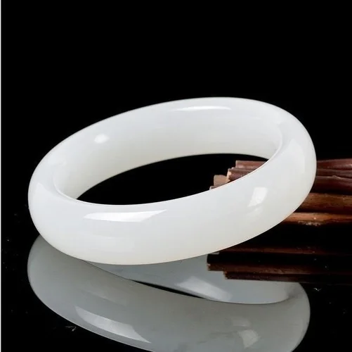 Genuine Natural White Jade Bangle Bracelet Charm Jewellery Fashion ...