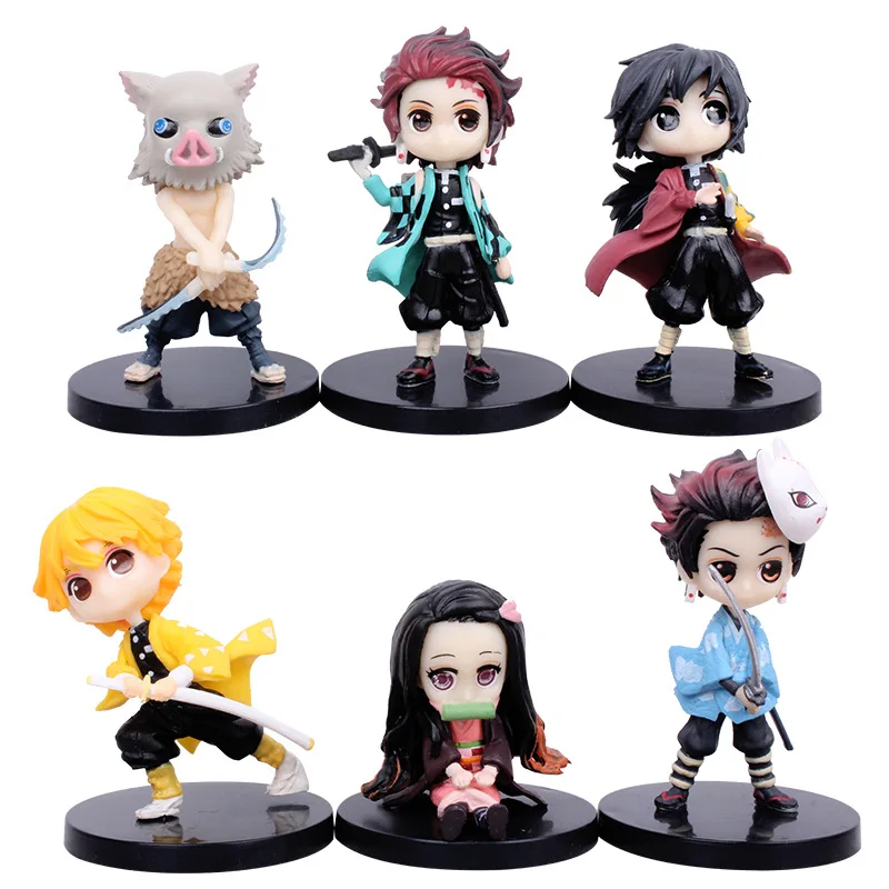 Anime Demon Slayer Cute Figure Kimetsu No Yaiba Doll Tanjiro Nezuko ...