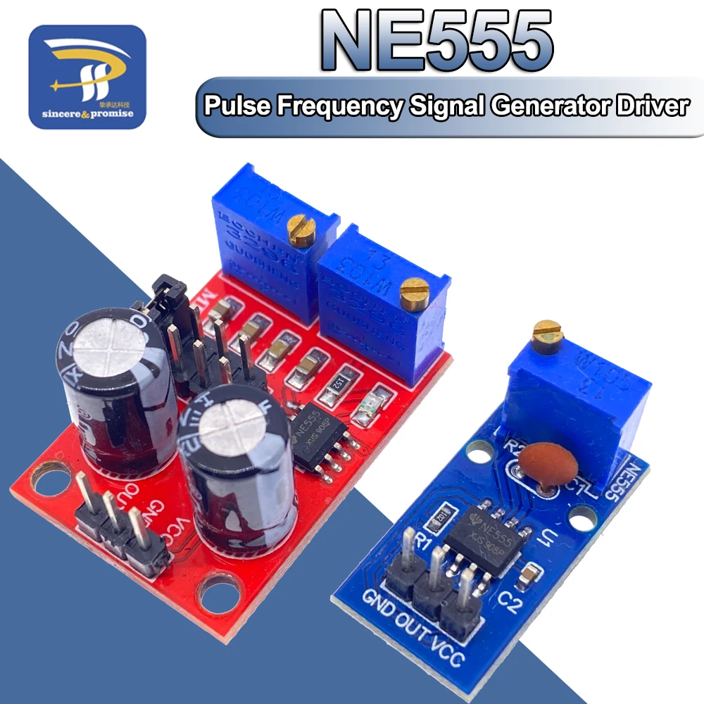 NE555 Pulse Frequency Duty Cycle Adjustable Module 10kHz 200kHz Square ...
