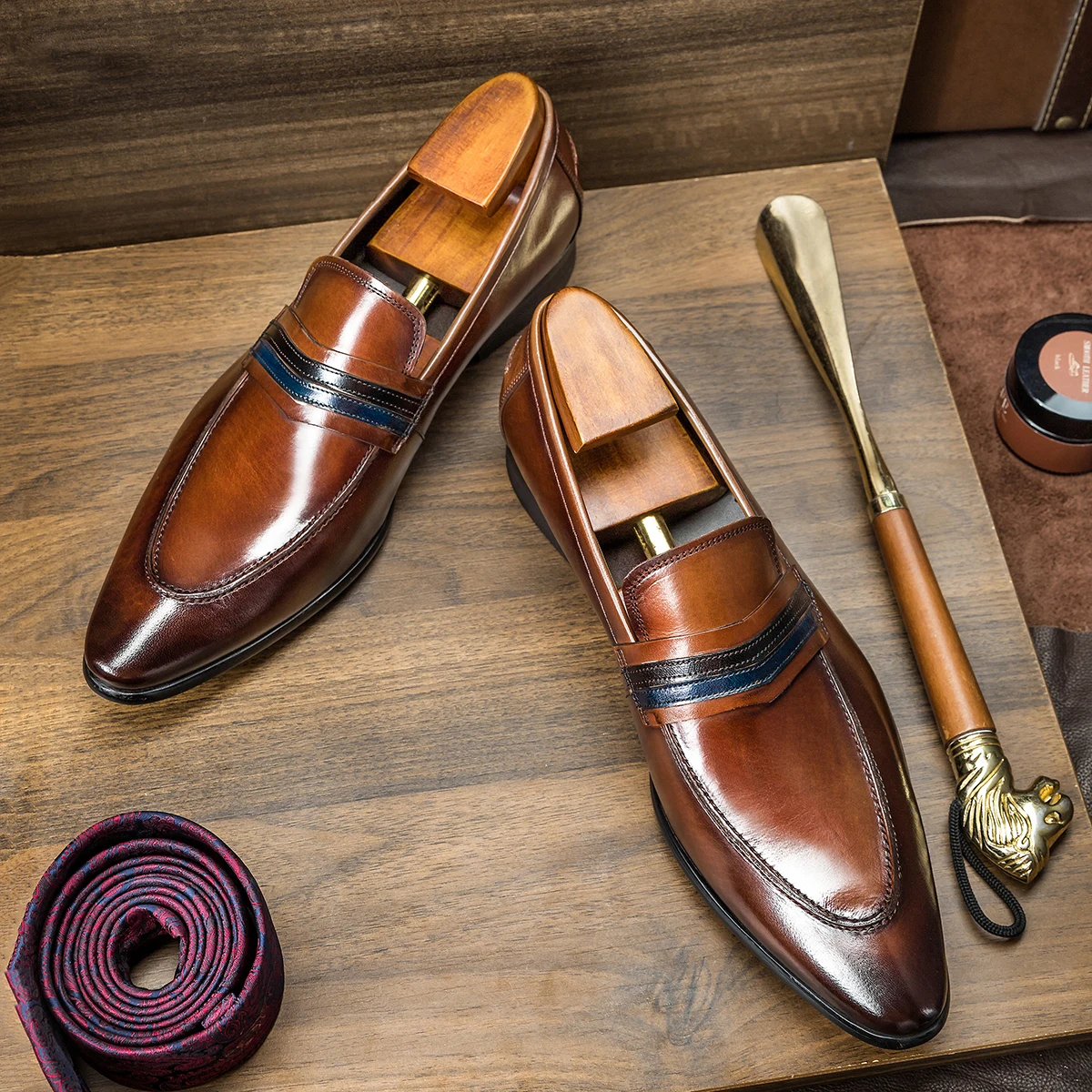 Hanmce-Luxury-Men-Loafers-High-Quality-Pointed-Toe-Genuine-Leather ...