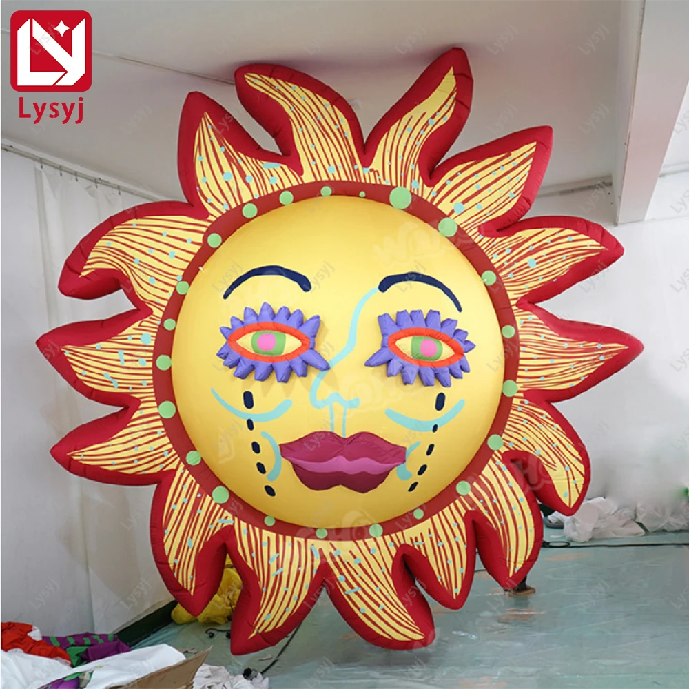 Inflatable-Sunflower-Led-Artificial-Flower-Ceiling-Decor-Lighting-Stand ...