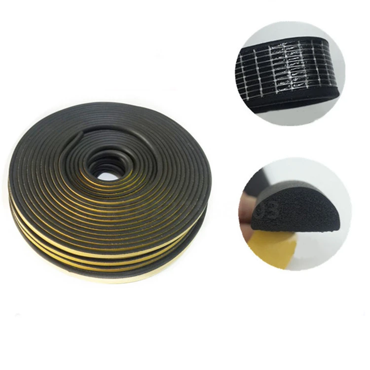 Arched adhesive EPDM rubber sealing strip half round semi Electrical ...