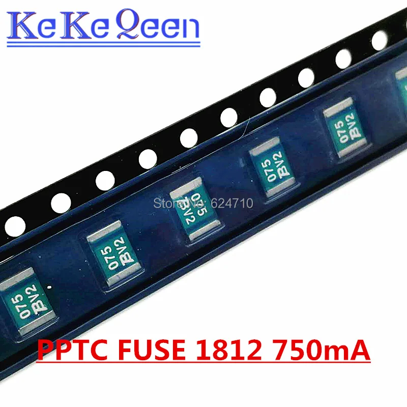 PTC 재설정 퓨즈, 13.2V, 750MA, 1812 MF MSMD075 2, SMT SMD PPTC 재설정 가능 퓨즈 ...
