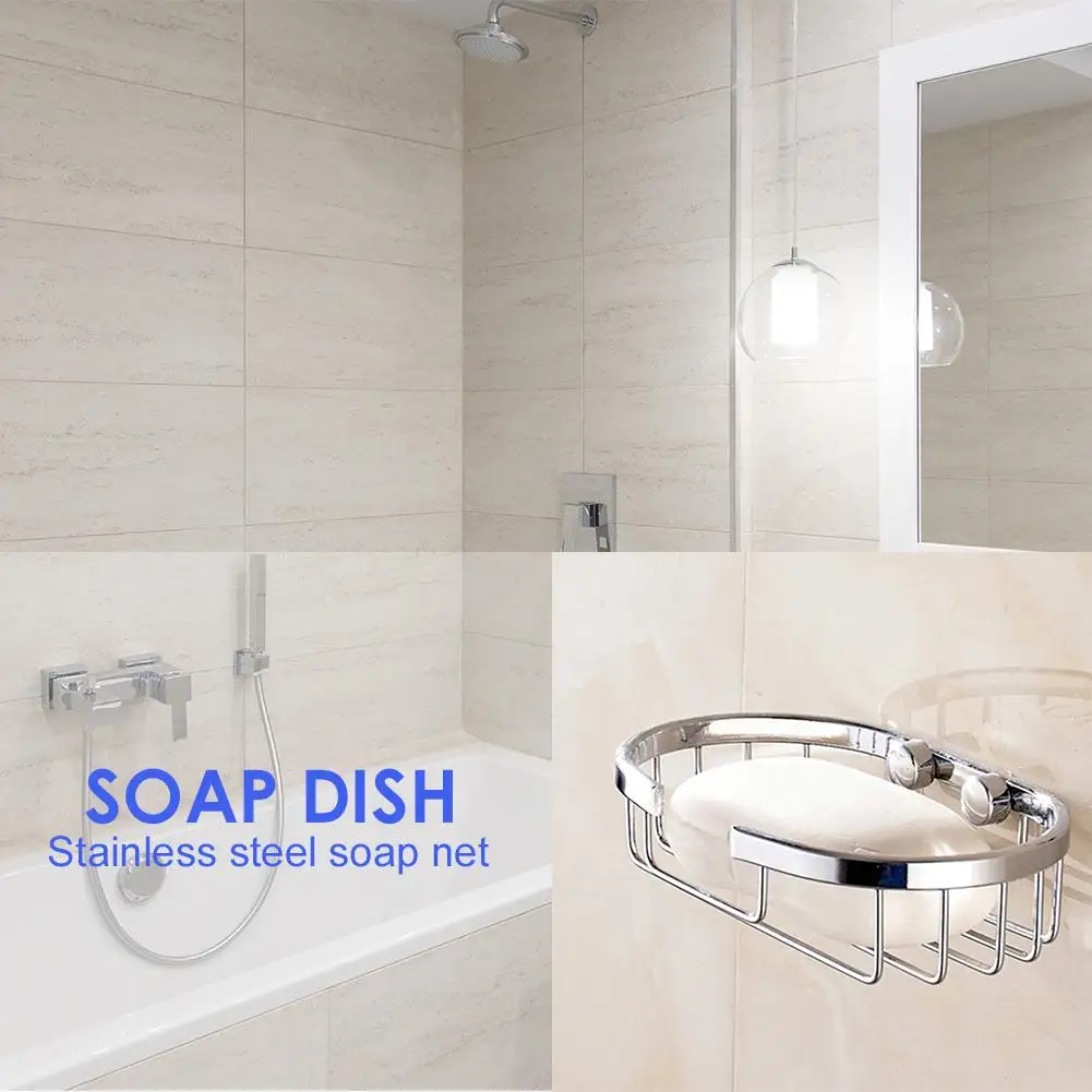 Stainless Steel Soap Box Soap Storage Dish Plate Holder Bathroom ...