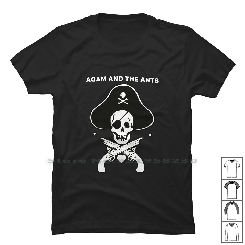 Adam-The-Ants-T-Shirt-100-Cotton-Illustration-Popular-Skull-Some-Logo ...