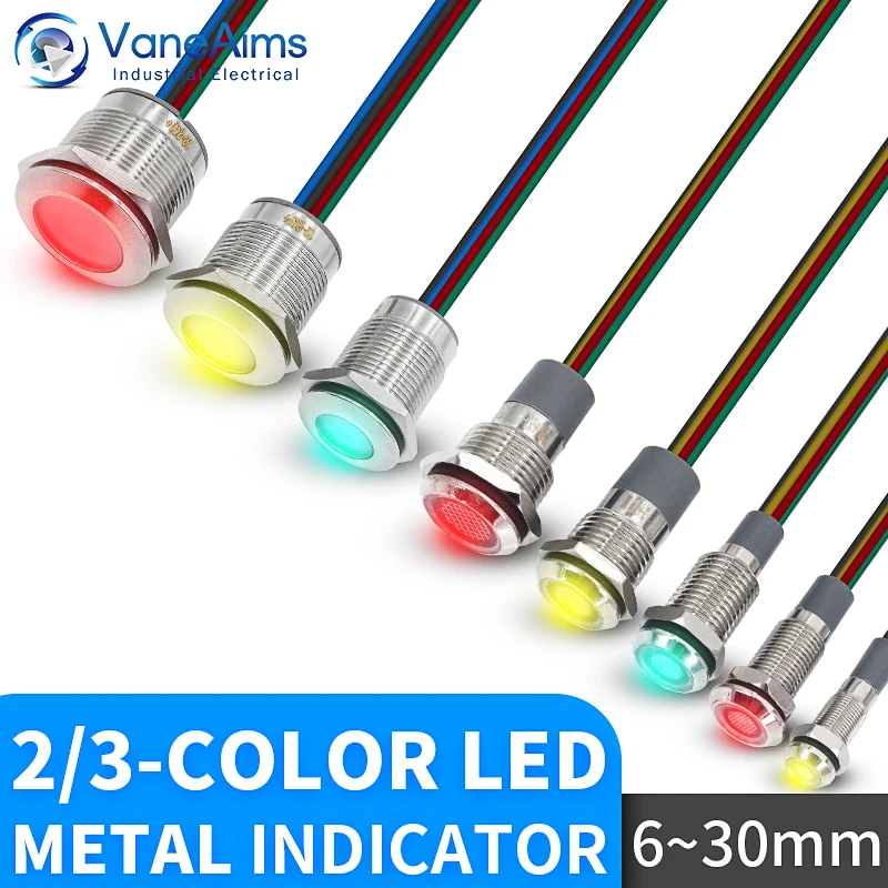 Metal signal light bi color/three color/seven color flashing Multi ...