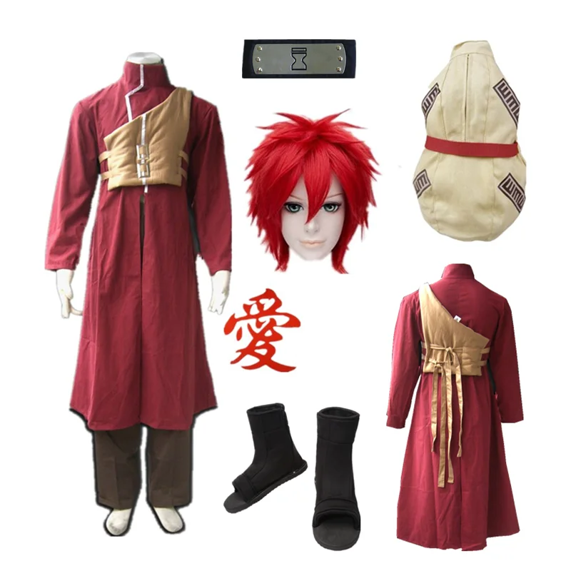 Anime cosplay Shippuden Gaara LOVE Cosplay Red clothes comic cosplay ...