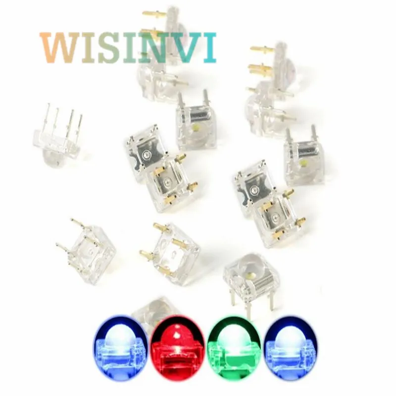 50pcs F5 5mm Piranha Led White Red Bule Green Yellow Amber Clear Led ...