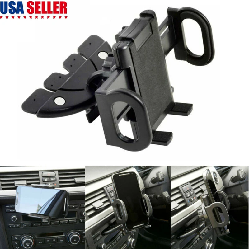 Universal Car CD Slot Mount Phone Holder Expandable Adjustable Bracket ...