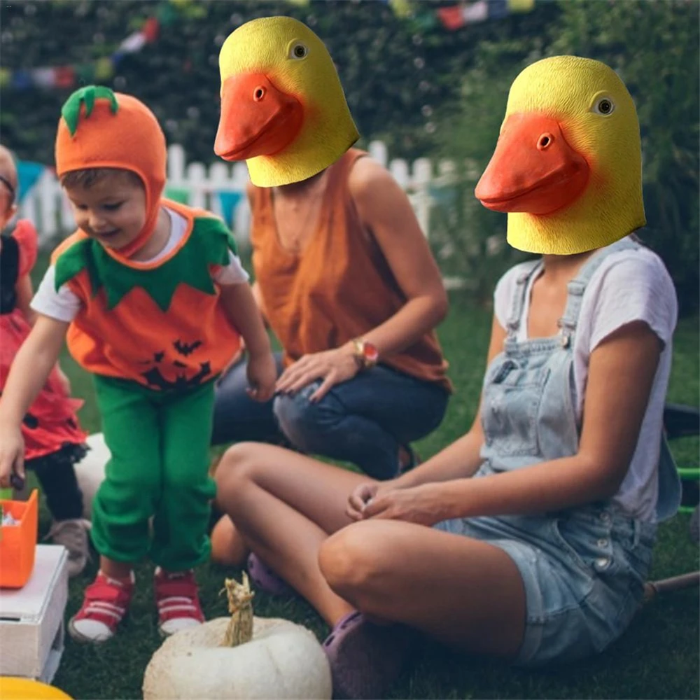 Halloween Yellow Duck Head Cosplay Animal Mask - AllCosplay.com