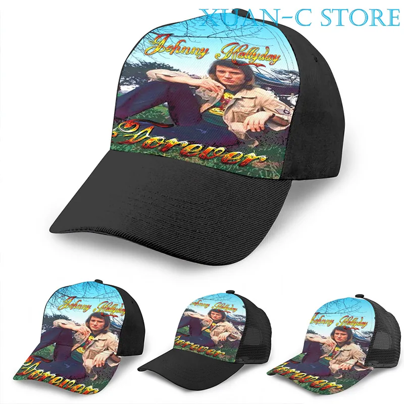 Johnny-Hallyday-Forever-Basketball-Cap-men-women-Fashion-all-over-print ...