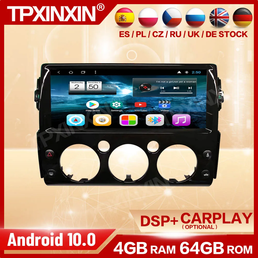 Carplay Multimedia Android Player Auto Car Radio Stereo For Toyota Fj ...