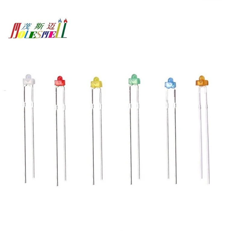 10pcs 1.8mm Led Diodes Light Diffused Red Yellow Blue Green White Warm ...