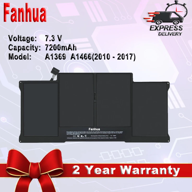 Fanhua 7.3v 7200mah A1405 Laptop Battery For Apple Macbook Air 13 ...