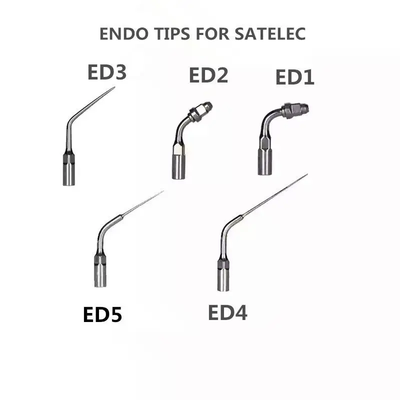 Puntas de endodoncia Dental ultrasónica, ED1, ED2, ED3, ED4, ED5, para Satelec DTE, 5 uds.