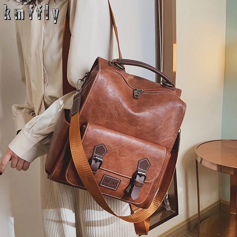 2020-Women-Vintage-PU-Leather-Backpacks-Vintage-Female-Shoulder-Bags ...