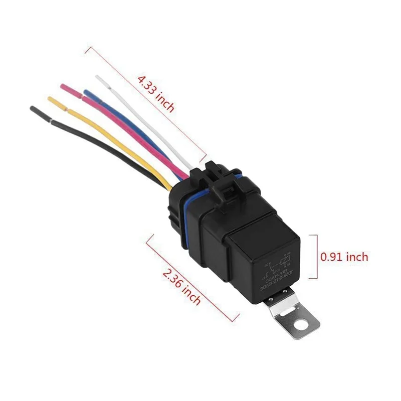 Waterproof Integrated Automobile Relay Dc/12V 40A Auto Relay & Socket 5 ...