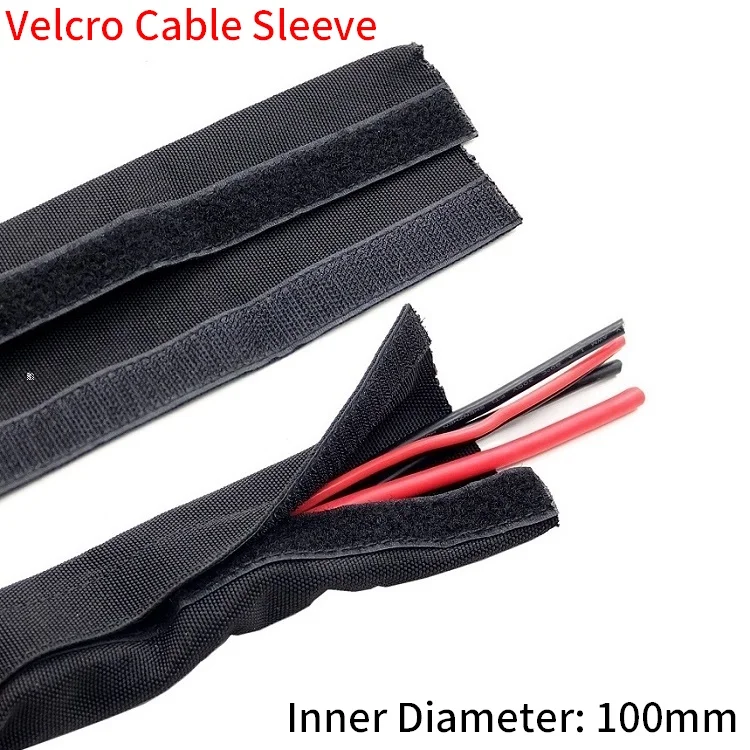 Cable-Sleeve-100mm-Velcro-Tape-PET-Braided-Computer-Cable-Sock ...