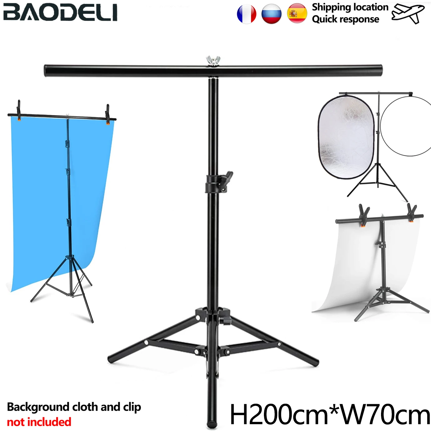 T-Shape-Portable-Background-Backdrop-Support-Stand-Kit-79x27-Adjustable ...