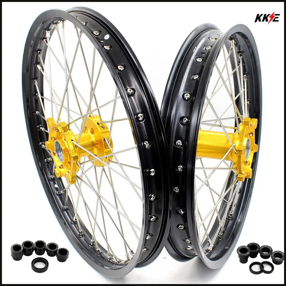 21/19 Cnc Motocross Wheels Rims Set Yamaha Yz250f 2001-2020 - AliExpress