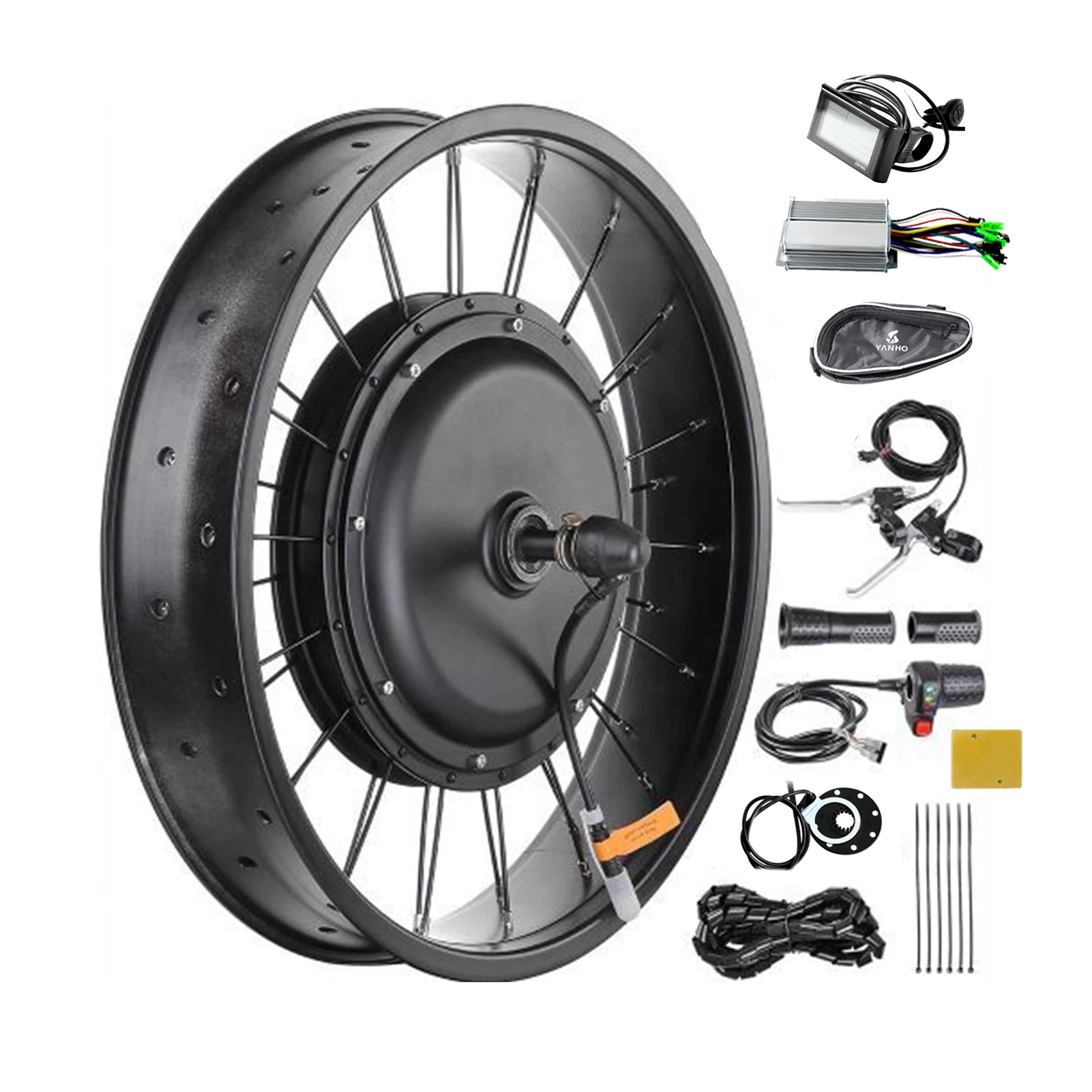 Electric-Bike-Conversion-Kit-Rear-Motor-Rim-Kit-48V-1500W-E-Bike-Motor ...