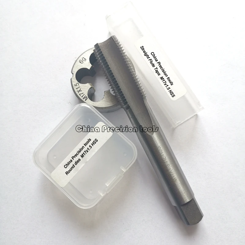2pcs HSS Metric Screw Thread tap and die Set M17 M17X2 M17X1.5 Fine ...