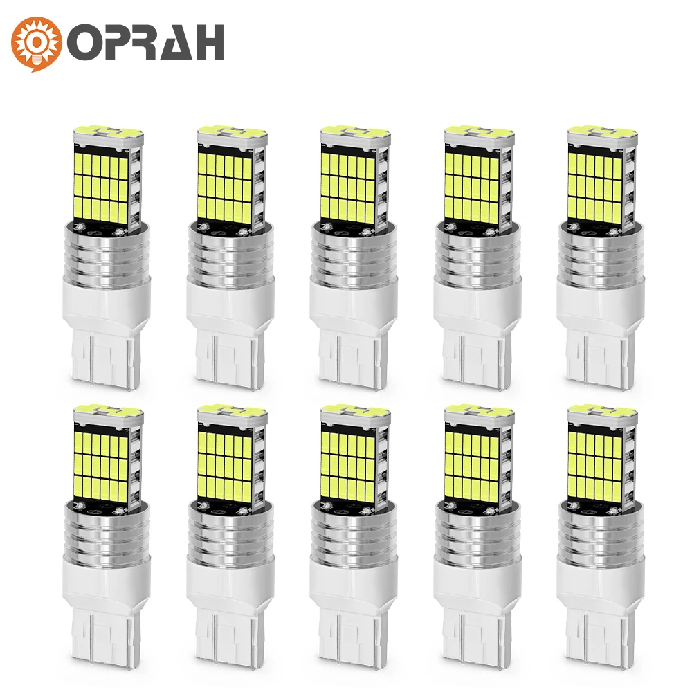 10X 10X HighBright araba LED ışık 1157 T20 T20 7443 T25 3157 45 ...
