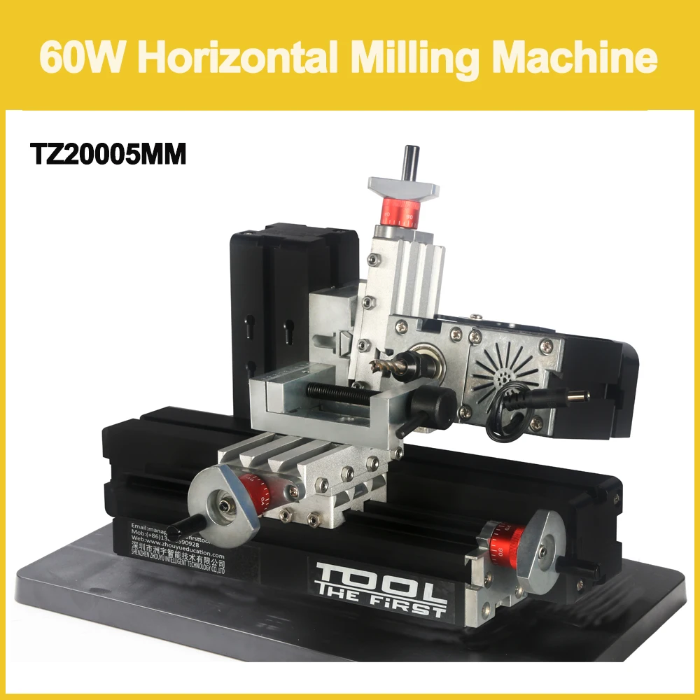 TZ20005MM-60W-Metal-Mini-Horizontal-Milling-Machine-12000rpm-Big-Power ...