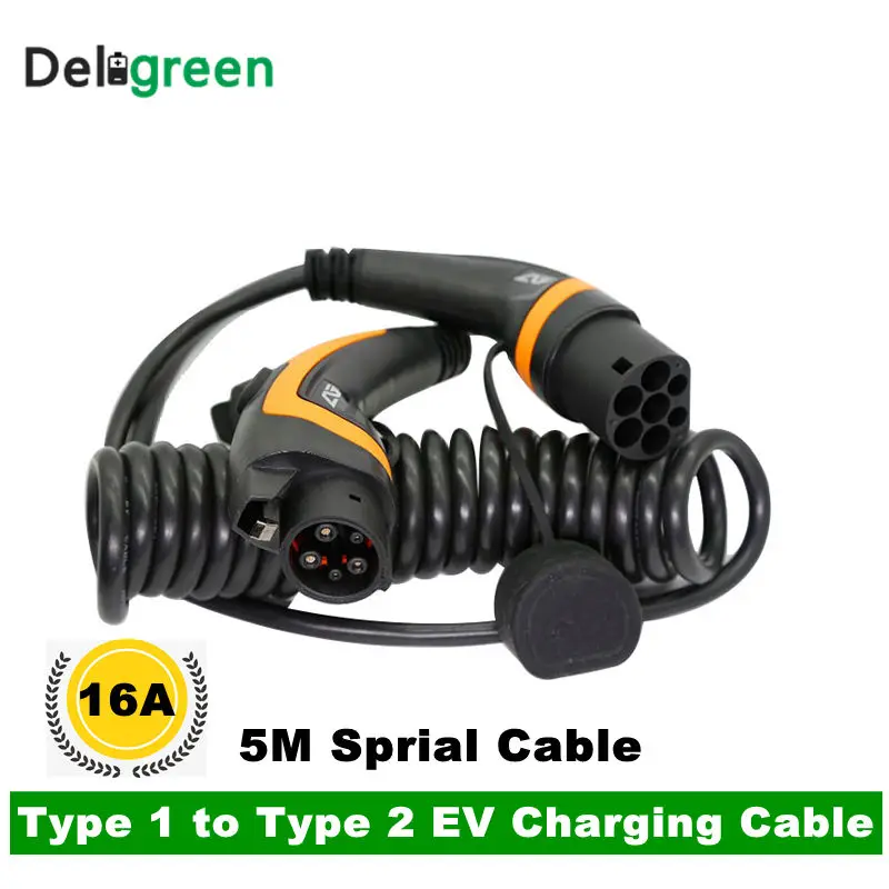 16A-J1772-Type-1-to-Type-2-EV-Charging-Plug-With-5-Meter-sping-cable ...