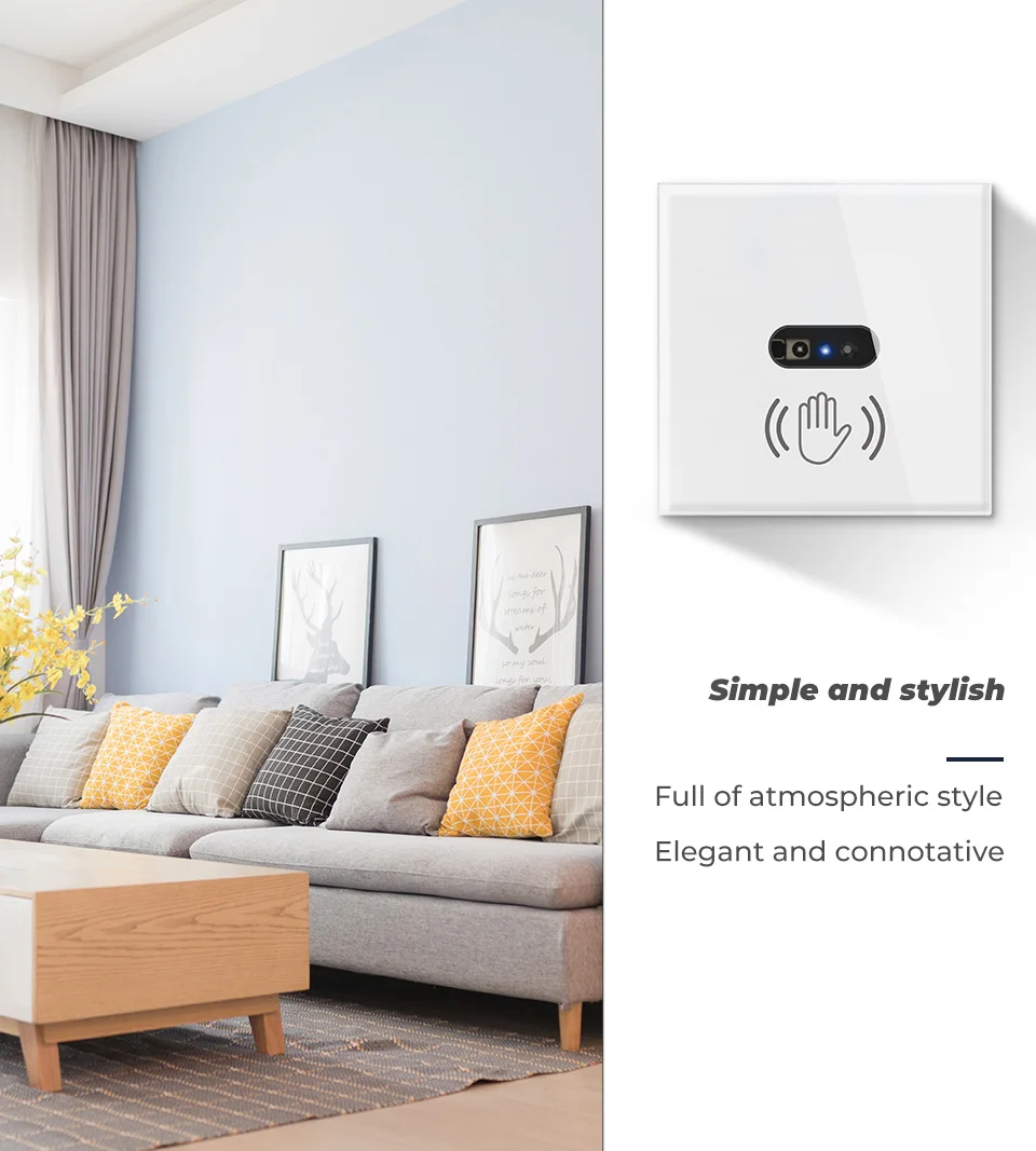 SMATRUL Wall Smart Light Switch Lnfrared IR Sensor No Need Touch EU UK ...