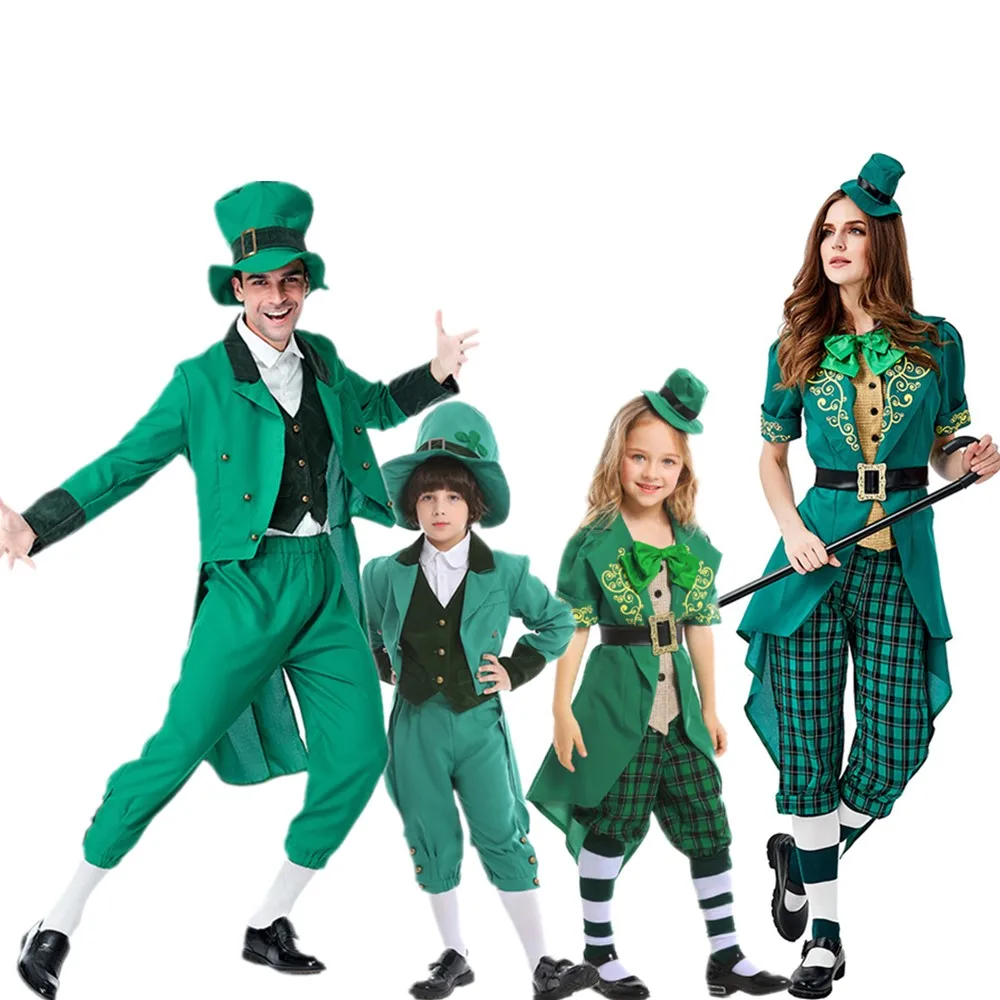 Ireland Green St Patrick's Day Leprechaun Cosplay Costume Christmas ...