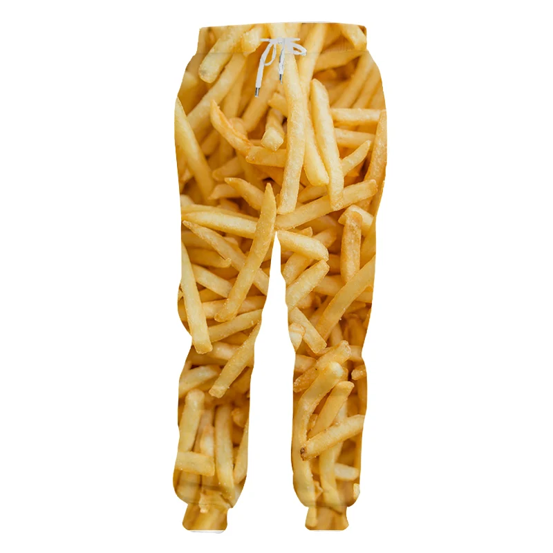Creative Food Fries 3D Print Harajuku Men Sweatpants Tracksuit ...