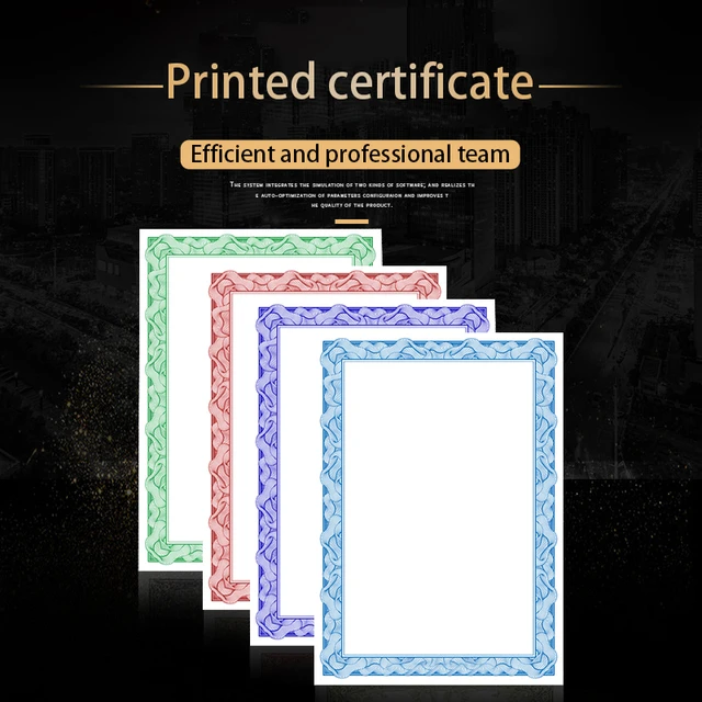 A4 Size Blank Certificate Designs