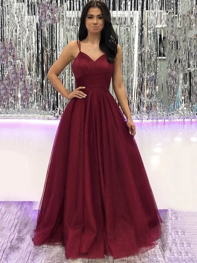 Maroon Color Prom Dress