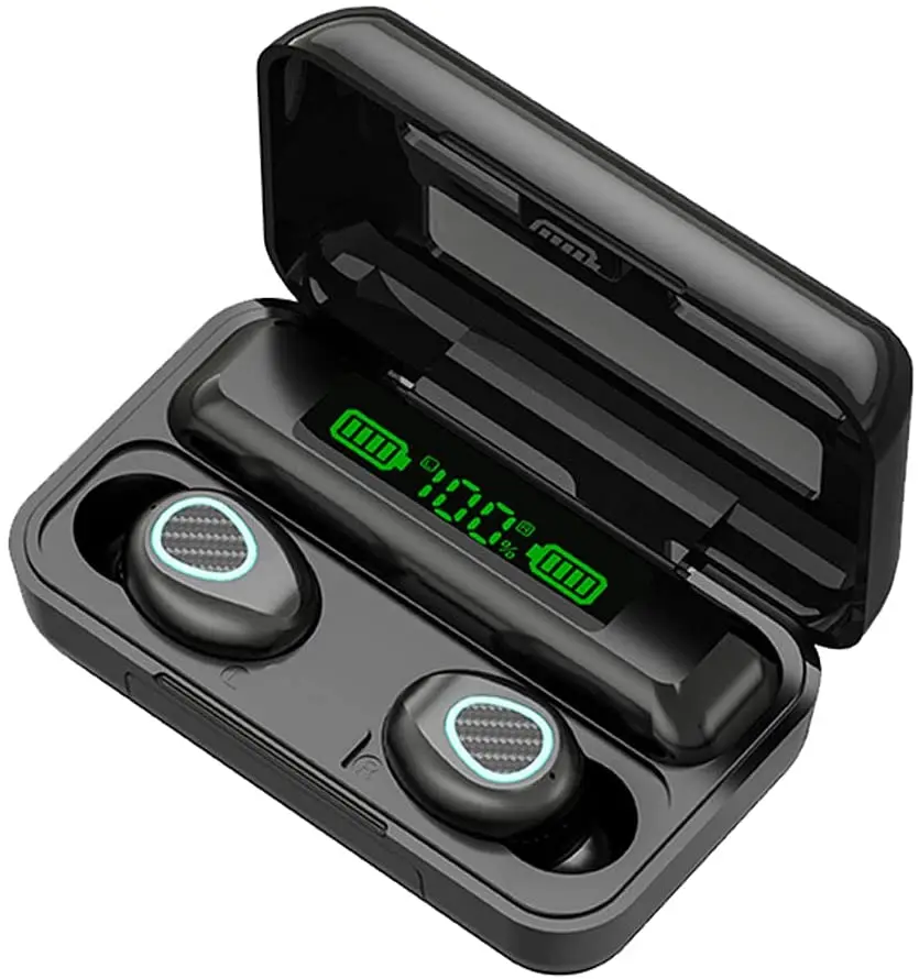 Auriculares TWS con Bluetooth 5,1, con cargador audífonos inalámbricos, estéreo 9D, deportivos ...