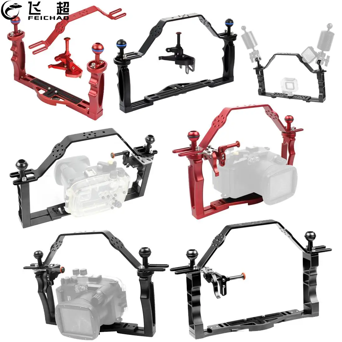 Dual Handle Tray Stabilizer Rig w Lift Up Grip & Shutter Trigger ...