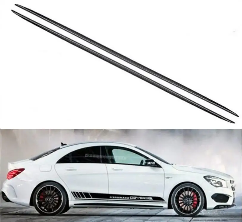 2PCS-Side-Door-Body-Skirts-Kit-Lip-Cover-For-Mercedes-Benz-CLA-Class ...