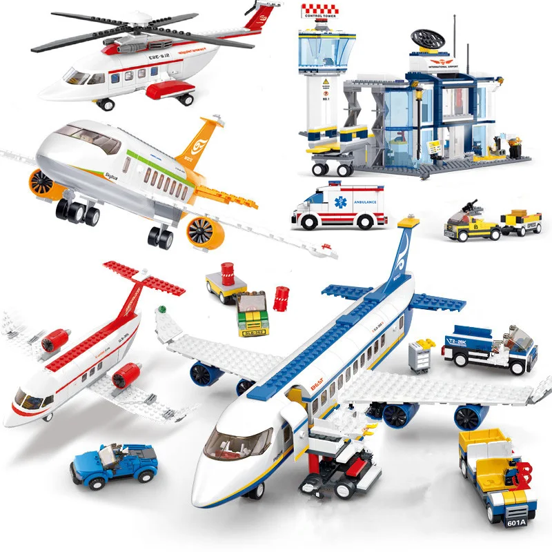 City Airplane Building Blocks Mini Size Aircraft Planes Blocks Diy ...