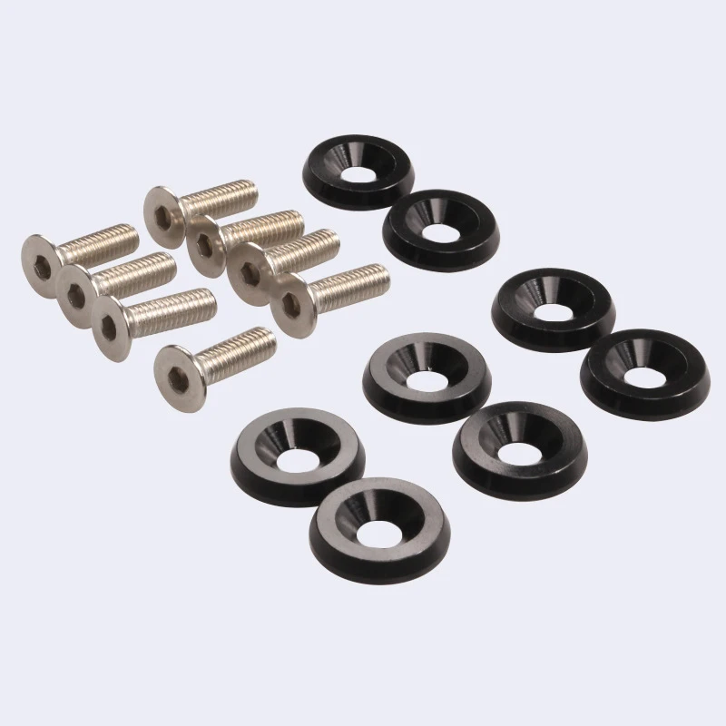 10 PCS Bumper Fender Washer Bolt M6x20mm CNC Finishing Aluminum Washers ...