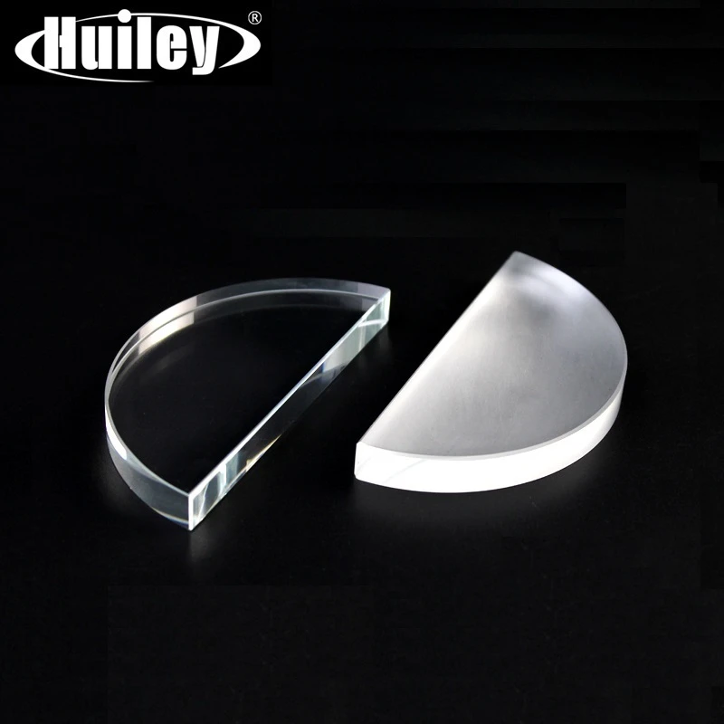 Optical Semicircular Glass Lens Semi-cylindrical Prism Light Refraction ...