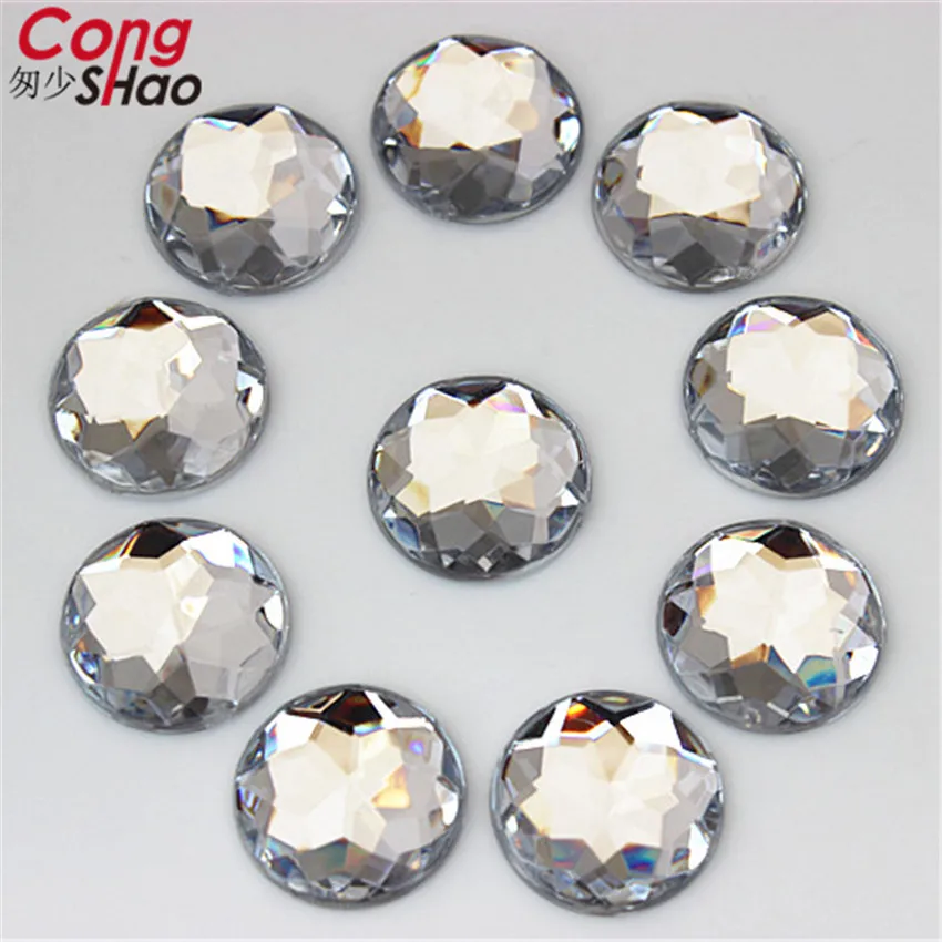 Flatback Acrylic Round Rhinestone Stones | Acrylic Costume Craft ...
