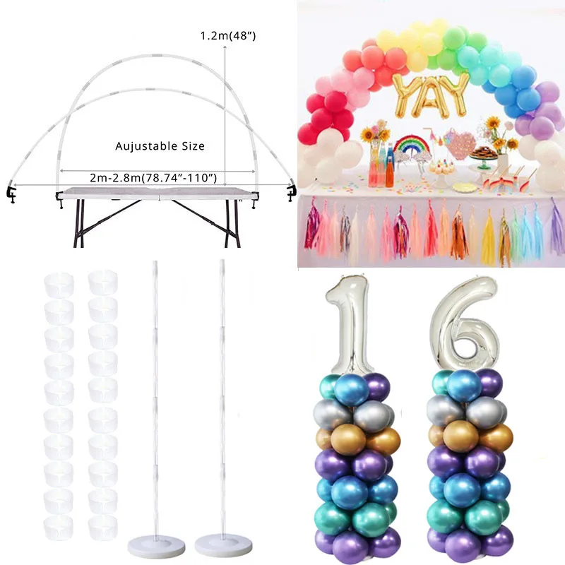 BALLON DECORATIF,2set LED stand a--Arche de support pour ballons ...