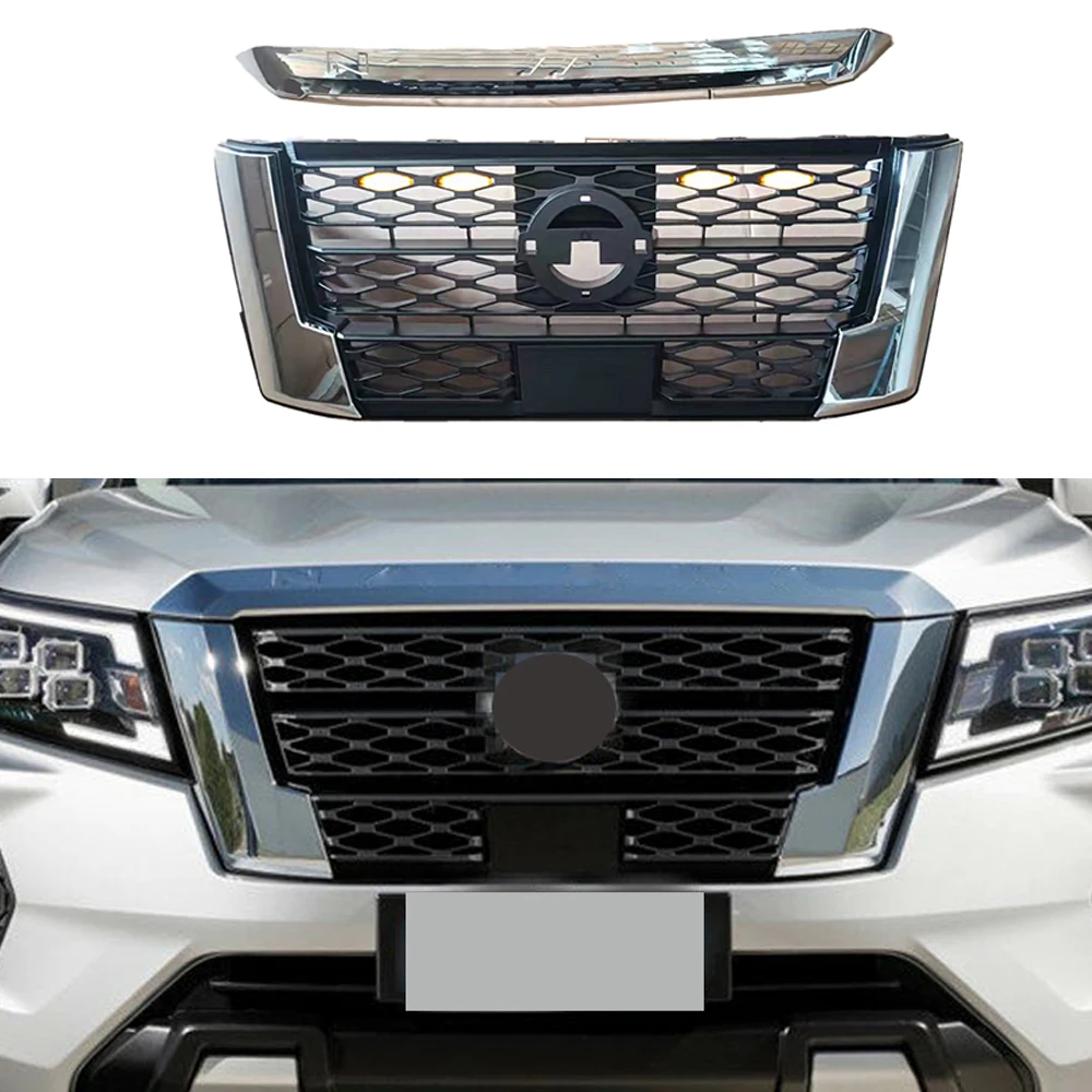 For NP300 Front Grill For Navara NP300 Pro-4X 2021 2022 Racing Grills ...