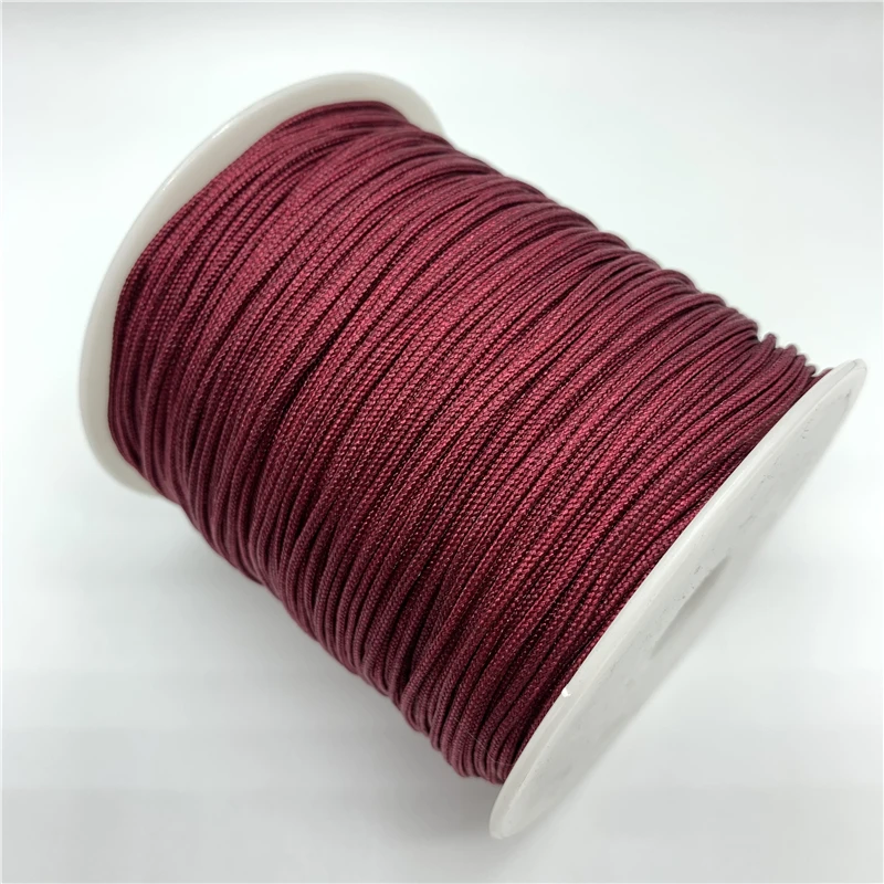 0.5mm 0.8mm 1.0mm 1.5mm Dark-Red Nylon Cord Rope Chinese Knot Macrame ...