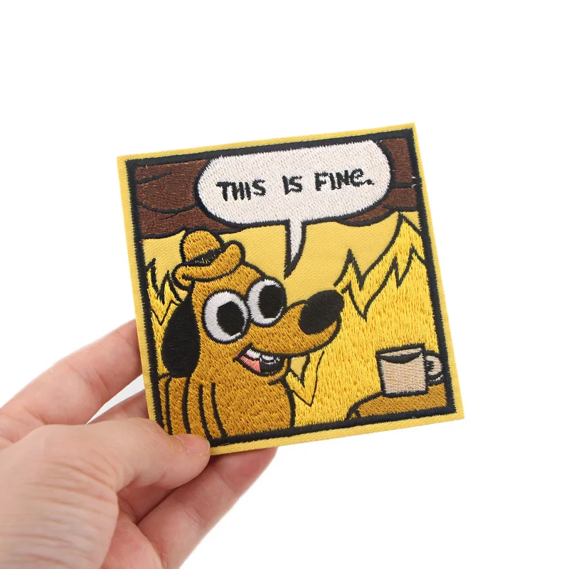 This Is Fine Cartoon Dog