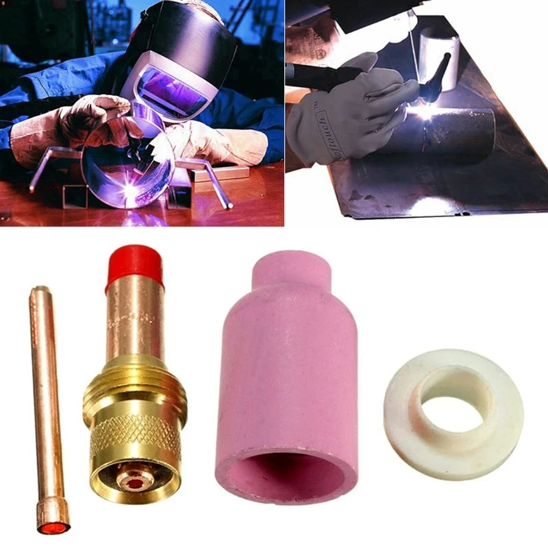 4Pcs TIG Gas Lens KIT Size 3/32" 45V26 10N24 54N15 54N01 FIT TIG ...