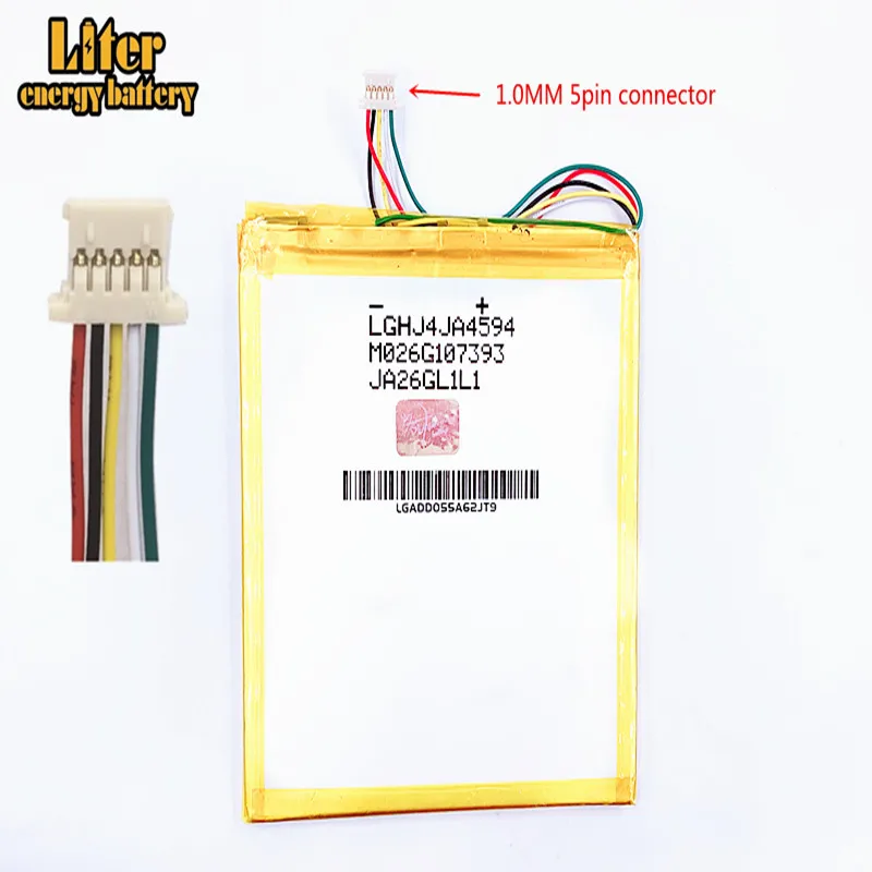 1.0mm 5pin Connector 6000mah,4593105 3.7v,tablet Pc Battery X80h X80hd ...