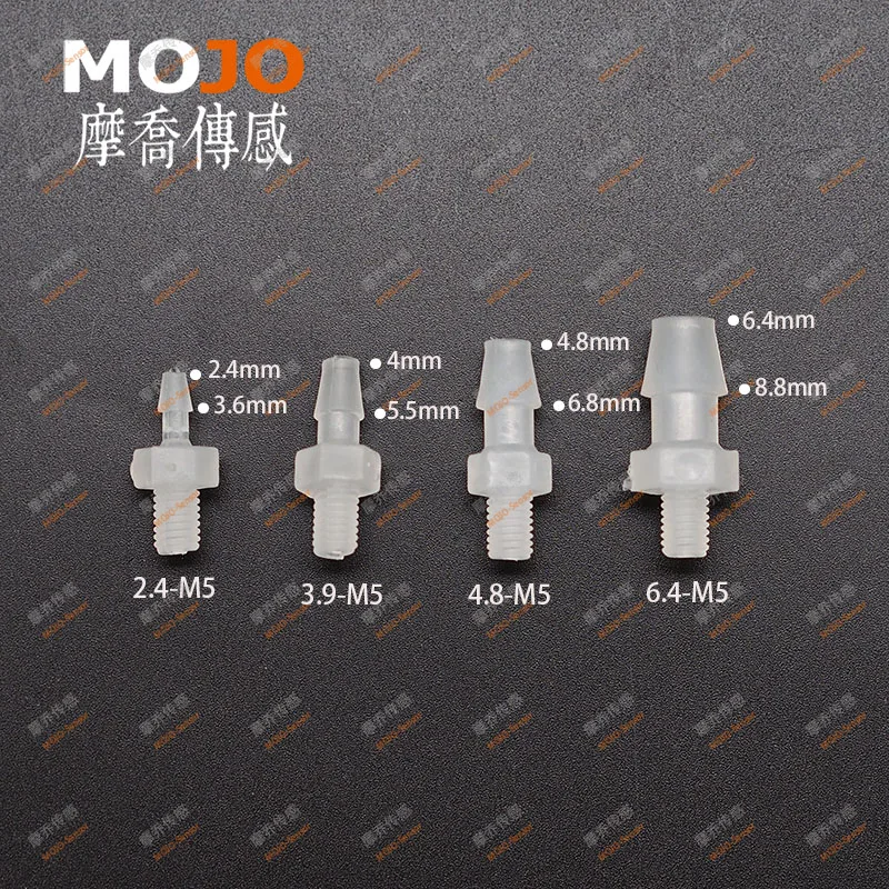 2020 Straight-through Joint To M5 Male Thread Connector Pipe Fitting Od ...