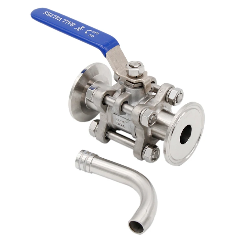 1/1.5"tc Ball Valve & Racking Arm Stainless Steel 304 50.5mm Od ...